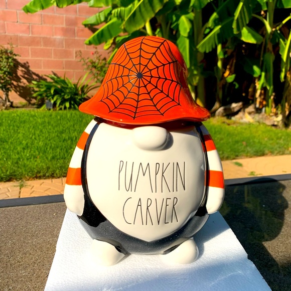 Rae Dunn | Kitchen | Rae Dunn Pumpkin Carver Gnome Canister Cookie Jar ...